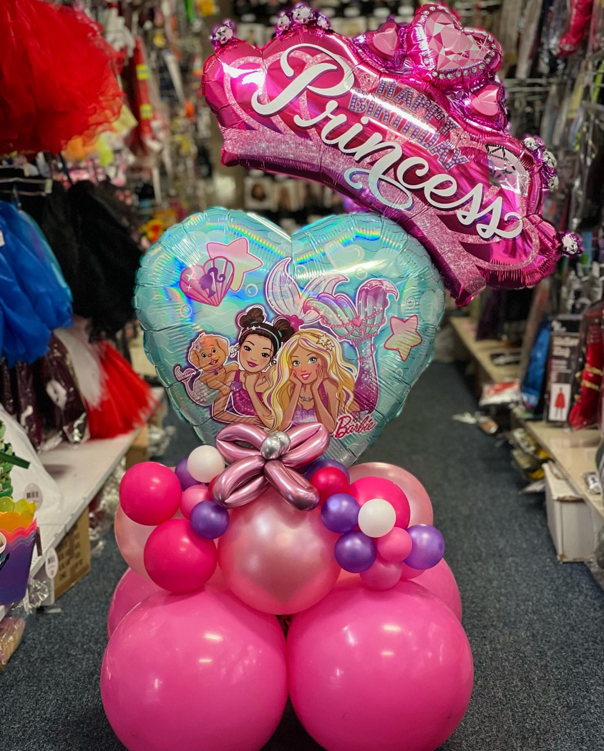 Barbie Balloon Arrangement – Party House – For all Your Party Needs